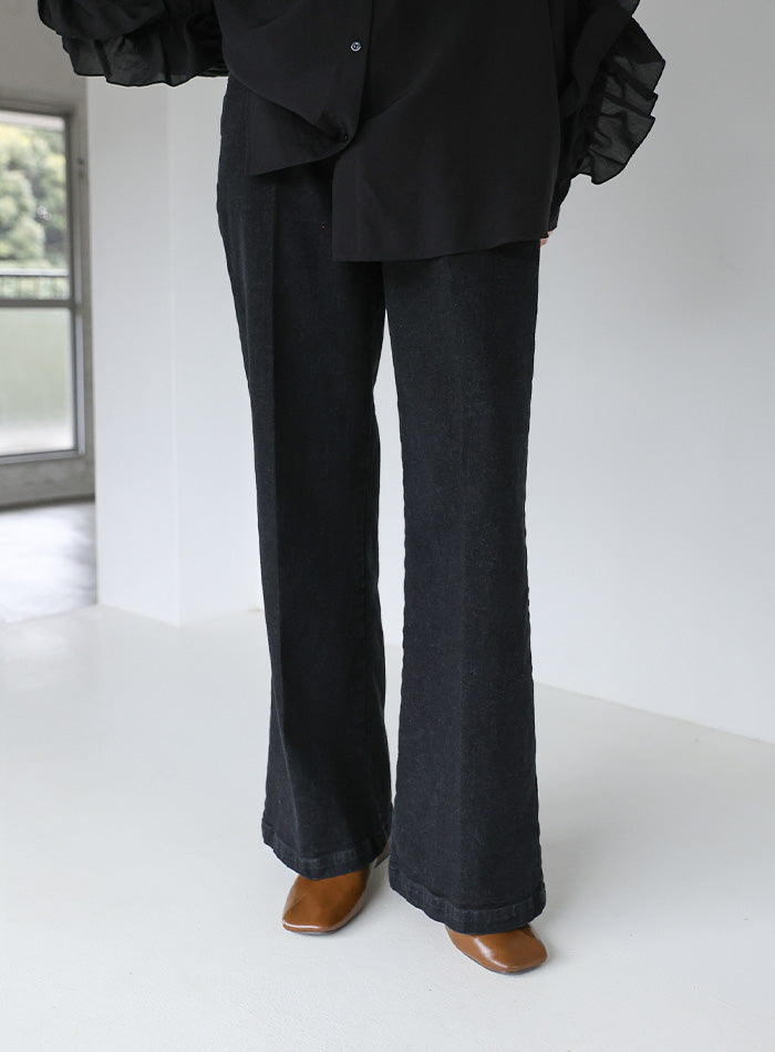 【Et】Semi-Flared Denim Pants – SELECT MOCA